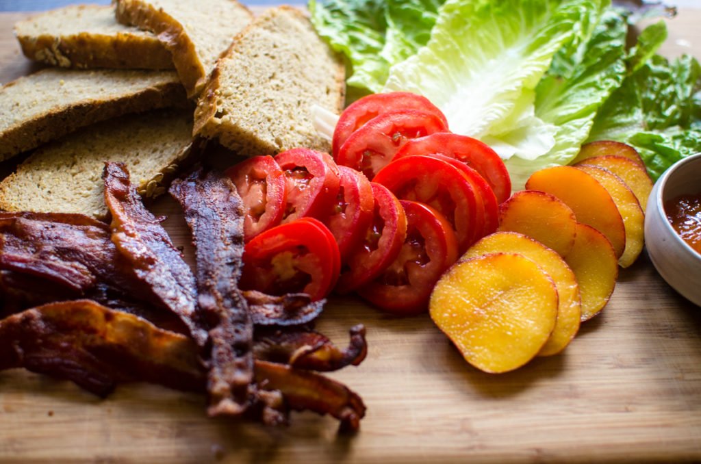 Peach BLT Sandwich - The ULTIMATE BLT Recipe! | Sweet Cayenne