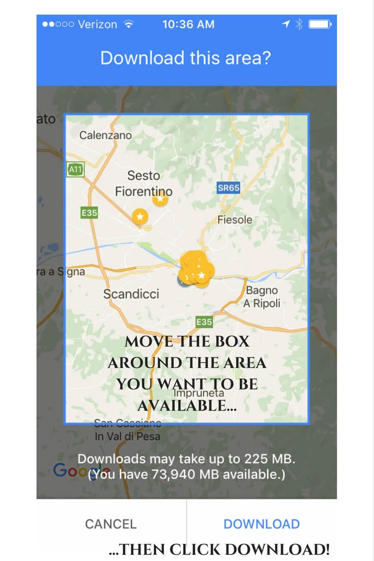 Life Hacks Using Google Offline Maps To Navigate A Foreign Country