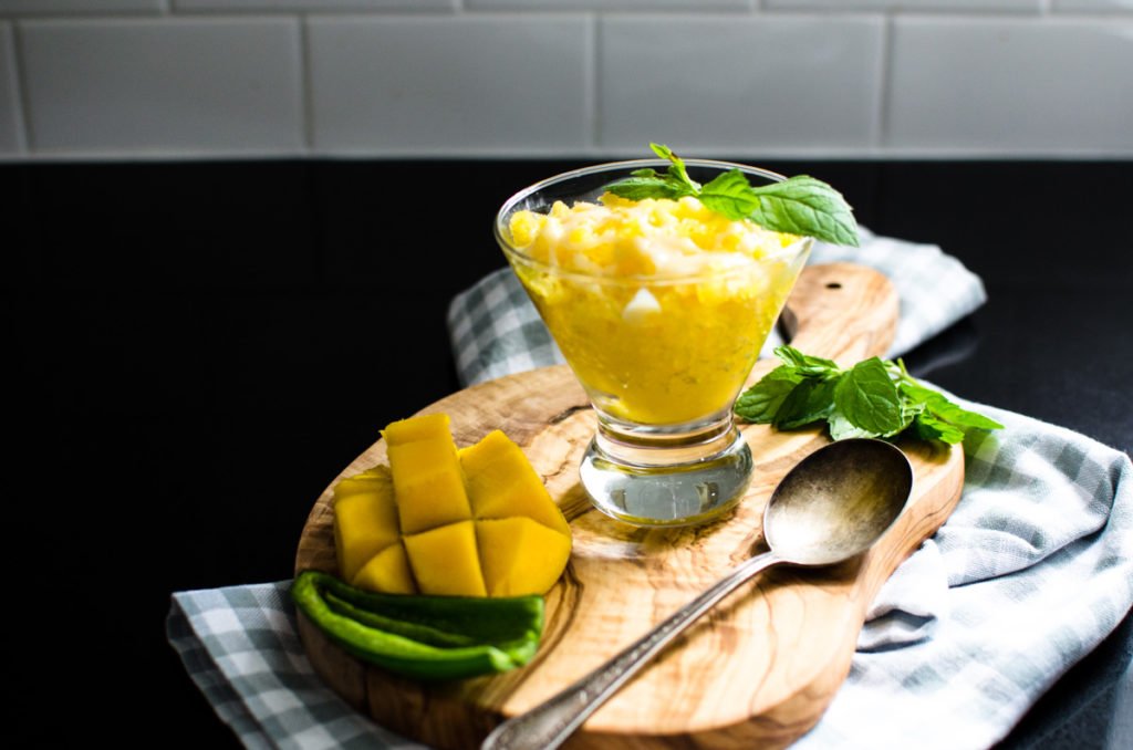 Mango Granita with Sweet Chile Milk | Sweet Cayenne