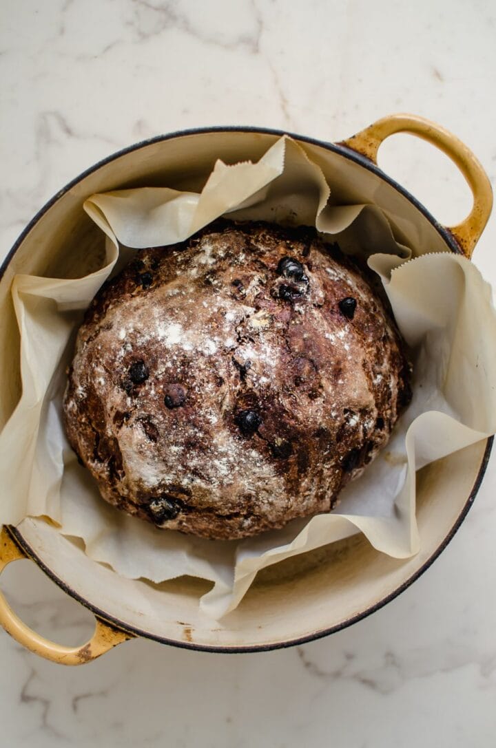 Chocolate Rye Boule with Cherries and Walnuts | Sweet Cayenne