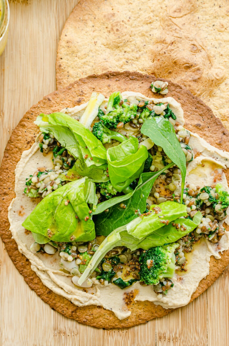 5-Ingredient Mediterranean Veggie Tostadas | Sweet Cayenne